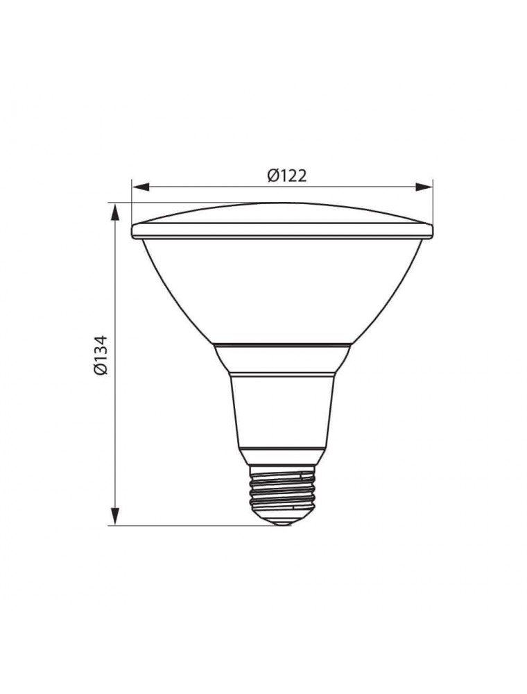 LED REFLECTOR LAMP SILVER LED ∙ PAR38 ∙ IP65 ∙ 15W ∙ 1250LM ∙ E27 ∙ 4000K