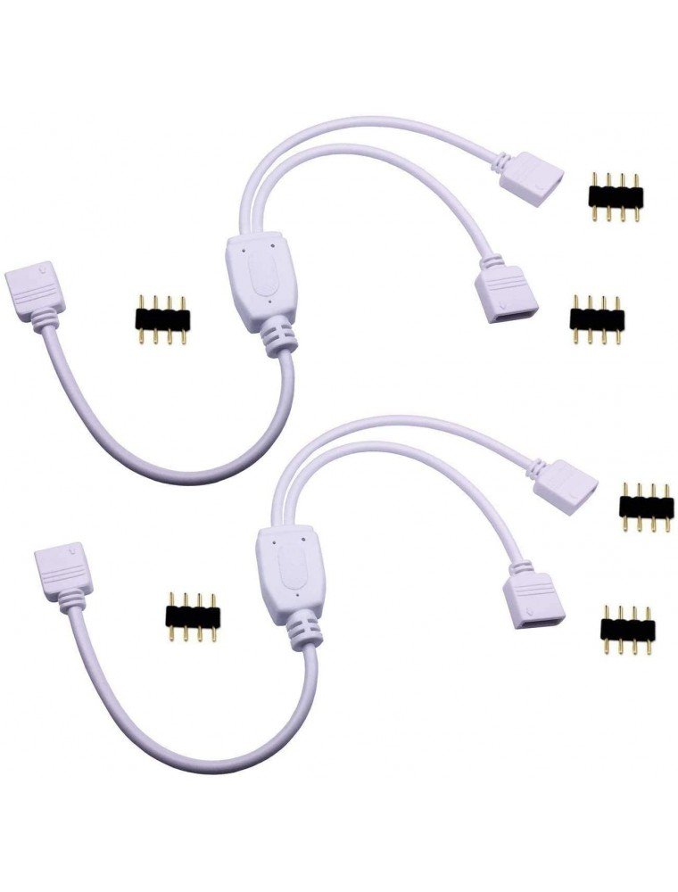 LED RGB Y Splitter - CONNECTOR 1Female+30cmWire+2Female 4P AWG24