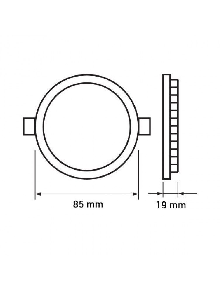 3W LED BUILT-IN MODULE ROUND AC180-260V 4500K - WITH DRIVER