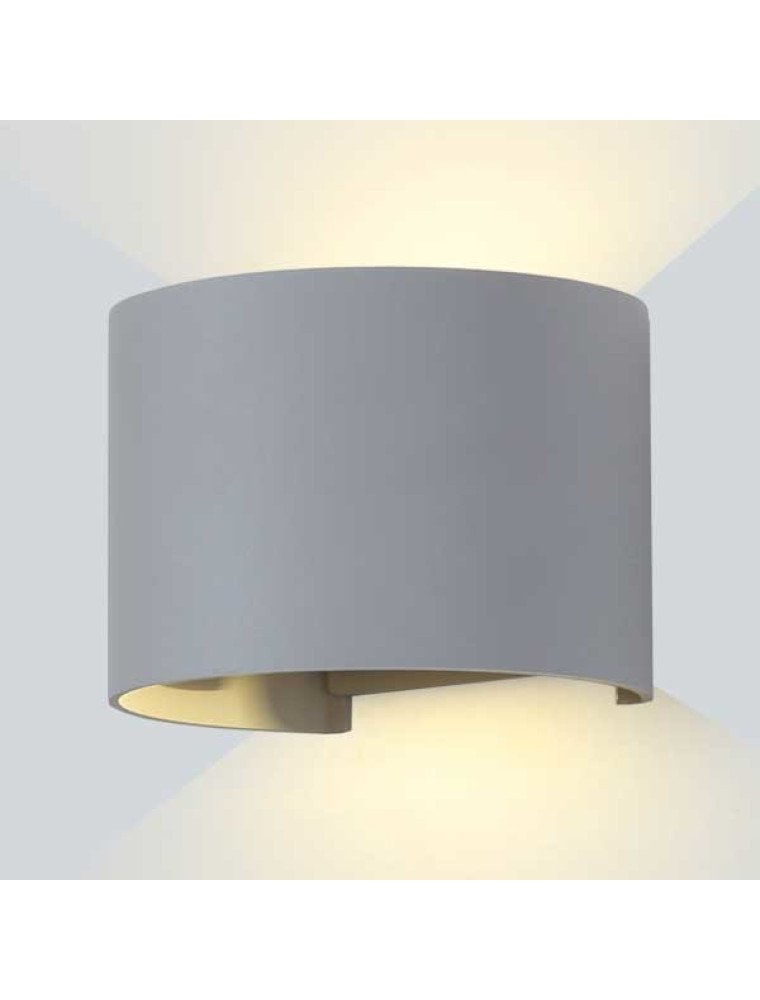 LED WALL LIGHT EPISTAR AC100-240V 6W IP54 480LM GREY BODY 3000K