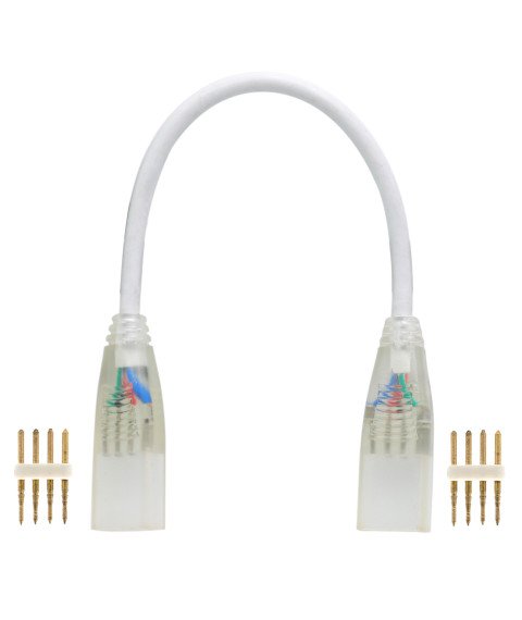 RGB High voltage Joining Cable Flex NeoN Color Changing Double End For ...