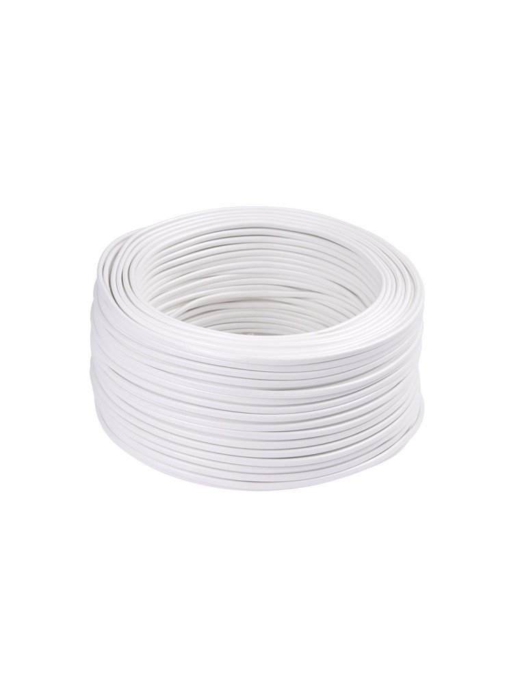 Cable, 2x0,75mm2, sold by meters, color white